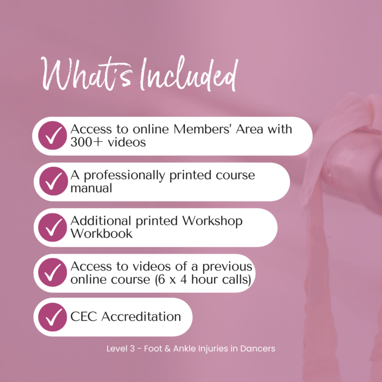 Level 3 – Foot & Ankle Injuries in Dancers – Self-Guided Option – The ...